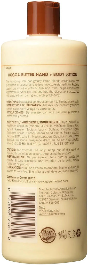Queen Helene Cocoa Butter Hand & Body Lotion 32 oz | Supreme Beauty ...