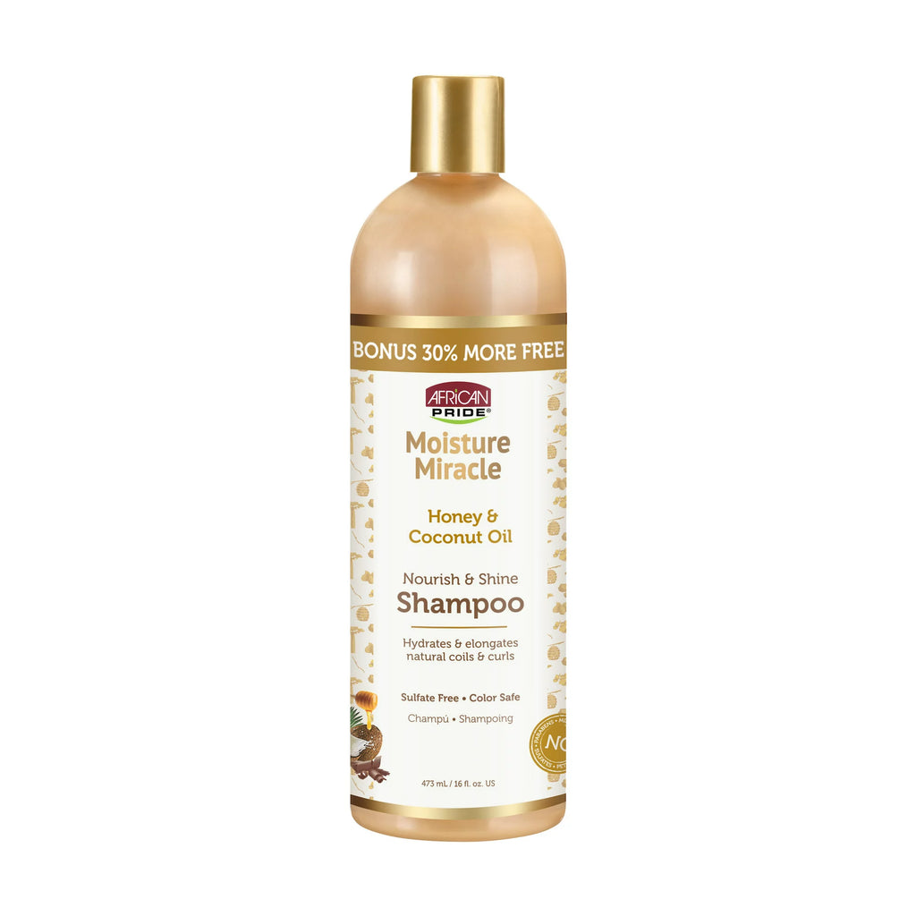 African Pride Moisture Miracle Honey & Coconut Oil Sulfate-Free Shampo ...
