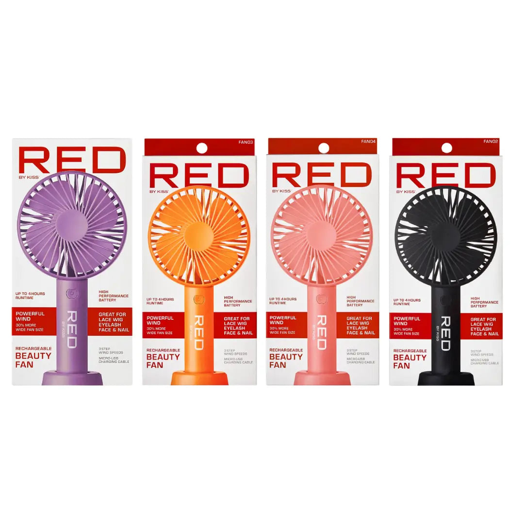 Red by Kiss Rechargeable Beauty Fan – Portable Makeup & Lash Fan ...