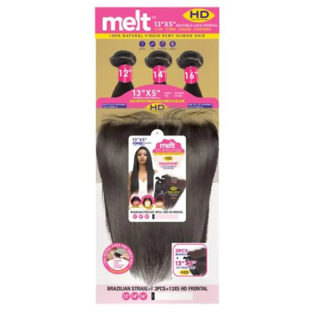 Janet Collection Melt 1-Pack Solution 100% Virgin Remy Human Hair 3-Pi ...