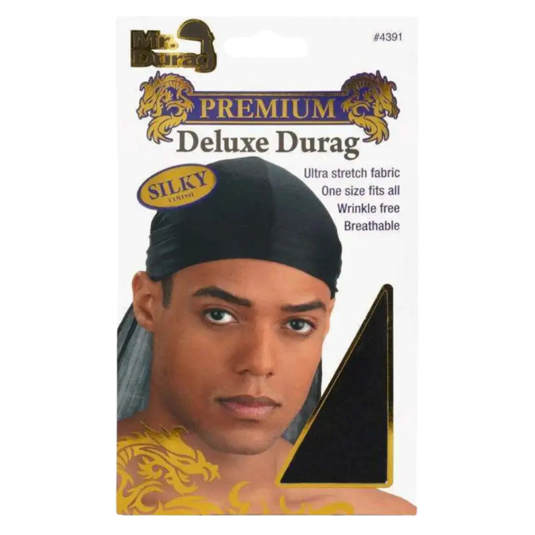 Mr. Durag Silky Deluxe Durag Black [ANNIE4391] – Supreme Hair & Beauty