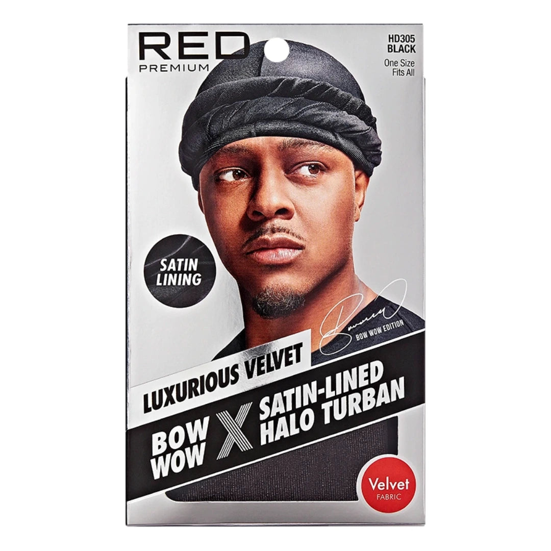 Red by Kiss Bow Wow Satin Lined Velvet Halo Turban – Choose Color ...
