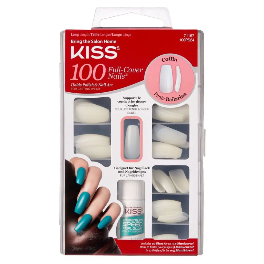 Kiss 100 Nails - Coffin Nail Kit – Supreme Hair & Beauty