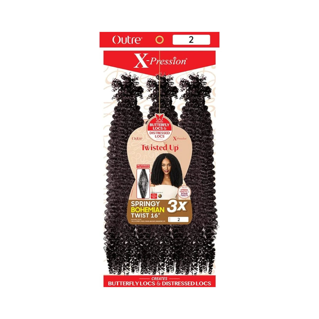 Outre Xpression Twisted Up 3X's Pack Springy Bohemian Twist Crochet Ha ...