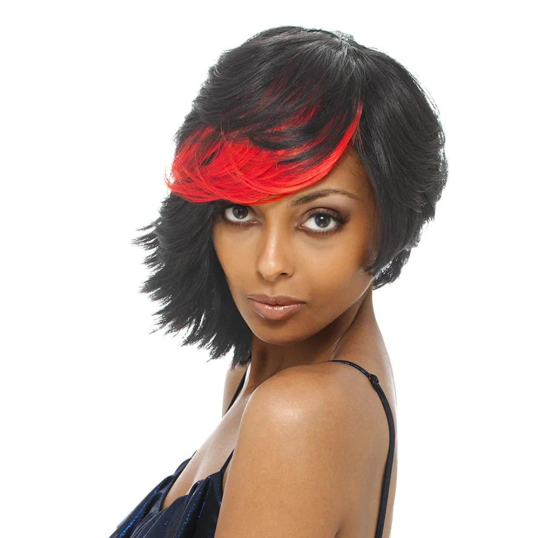 Femi Collection Hot & Chic 100% Human Hair Highlight & Bang Hair Piece ...