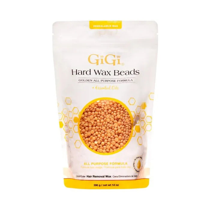 Gigi Hard Wax Beads Golden All Purpose Formula with Essential Oils- 14 ...