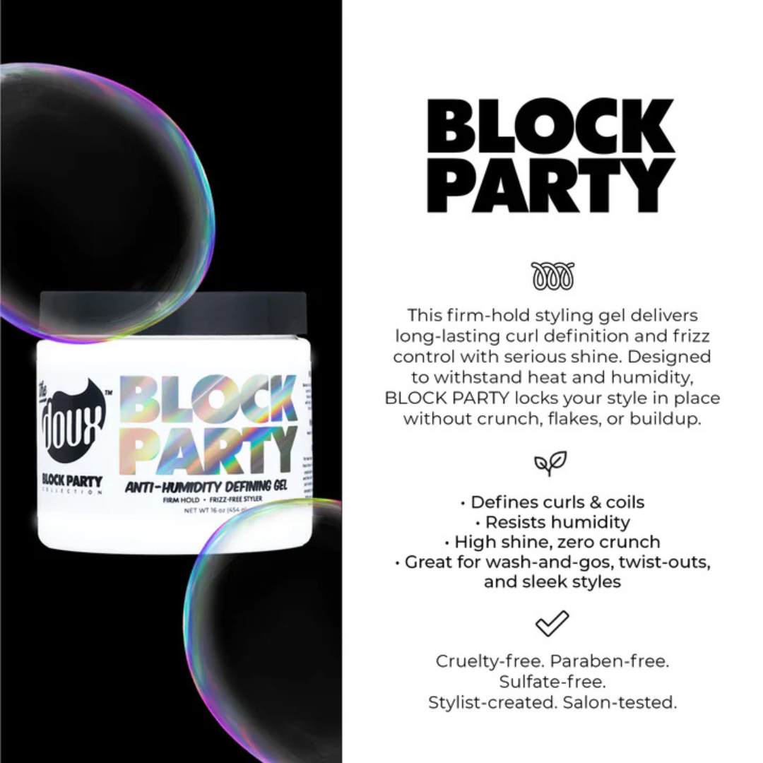 The Doux BLOCK PARTY Anti-Humidity Defining Gel - 16 oz – Supreme Hair ...