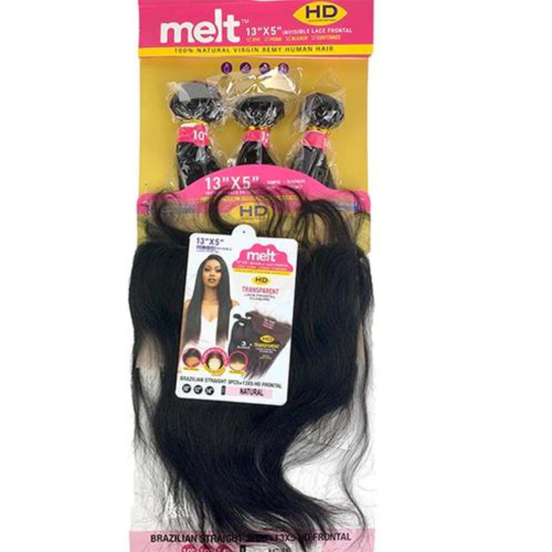 Melt 1-Pack Solution 100% Virgin Remy Human Hair 3-Piece Bundles ...
