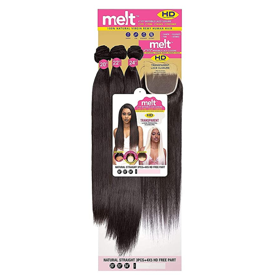 Melt 1-Pack Solution | 3-Piece Bundle 4x5 Closure | Supreme Beauty ...