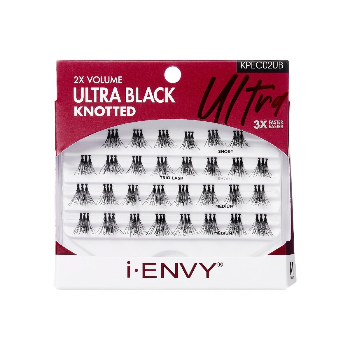 I-Envy 2X's Volume Ultra Black Knotted Individual Lashes - Trio Lashes ...